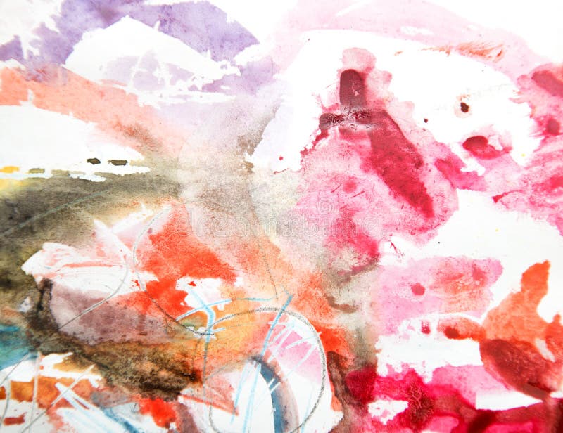 Abstract Ink Painting on Grunge Paper Texture Stock Illustration ...