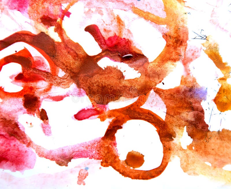 Abstract Ink Painting on Grunge Paper Texture Stock Illustration ...