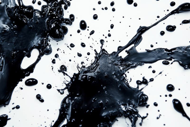 The Abstract Ink Spatter Texture, Comprising High-resolution Black Ink ...