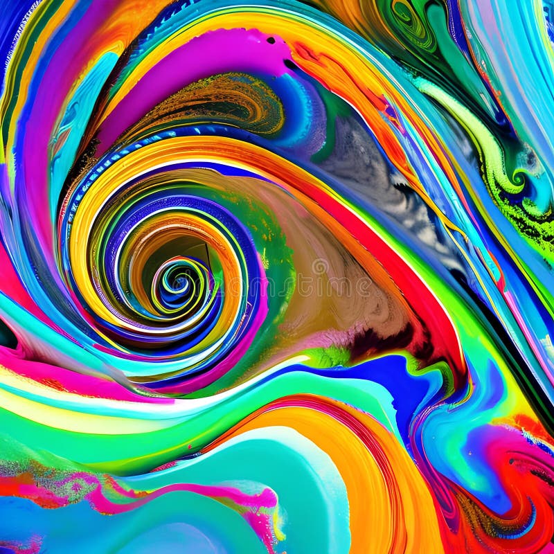673 Abstract Ink Spirals: a Vibrant and Dynamic Background Featuring ...