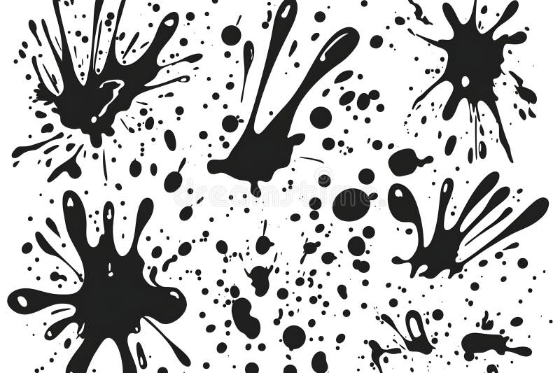 Abstract Ink Splatter Background Design Elements Stock Illustration ...