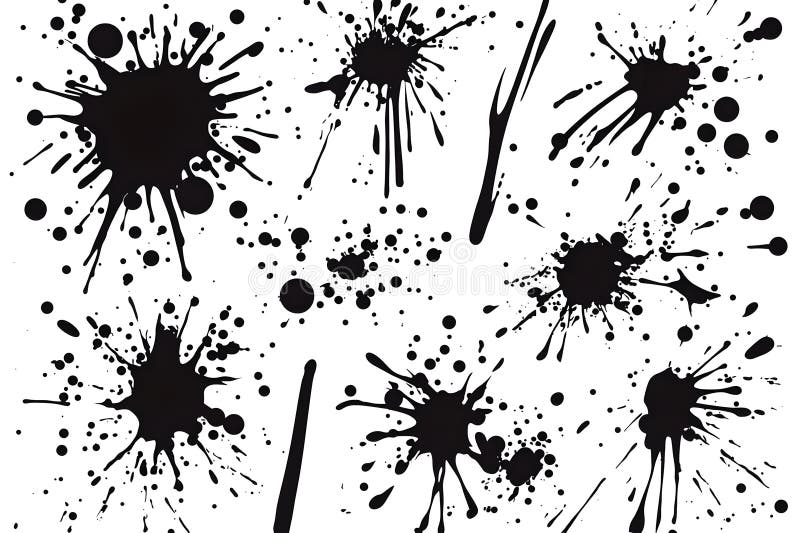 Abstract Ink Splatter Background Design Elements Stock Illustration ...