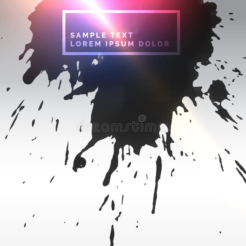 Abstract Ink Splatter Background with Light Effect Stock Vector ...