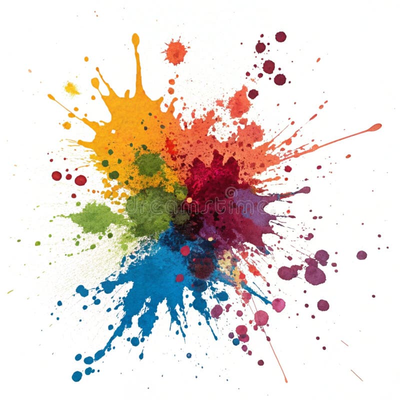 Ink Splatter Illustration Isolated on White Background Stock ...