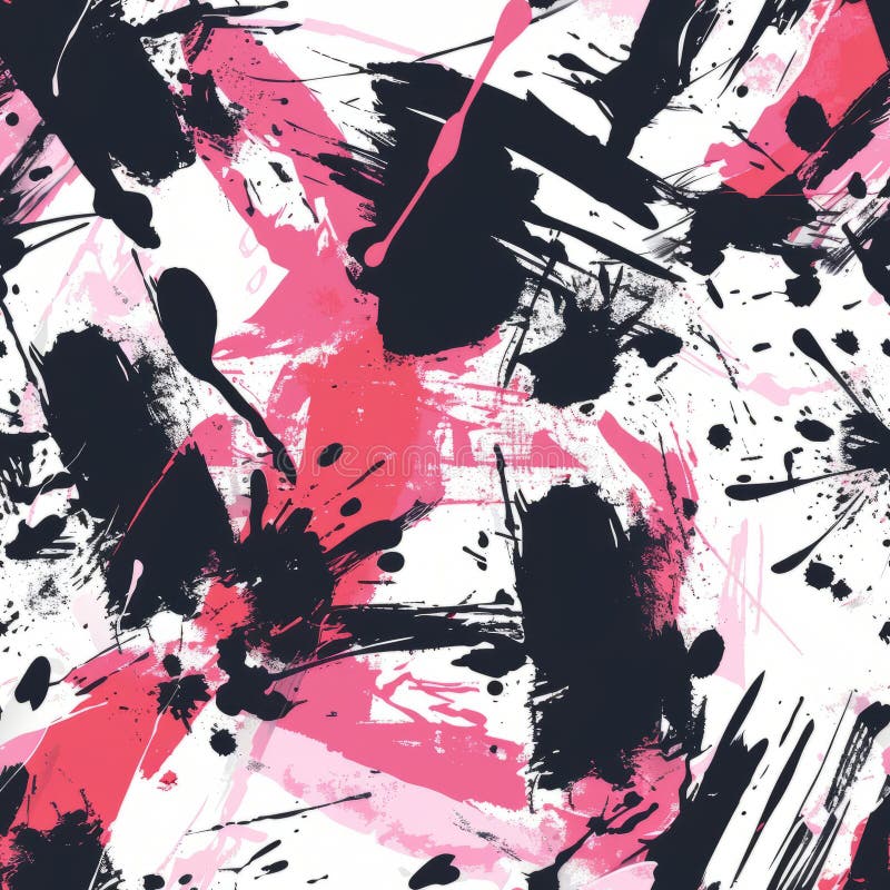 Abstract Ink Splatter Painting. Seamless Pattern Stock Photo - Image of ...