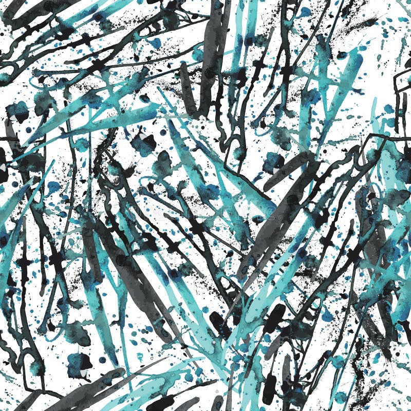 Abstract Ink Spots Seamless Pattern.Seamless Pattern of Spots. Handmade ...