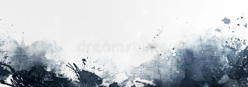 Abstract Ink Wash Painting: Monochrome Grayscale Grunge Background for ...