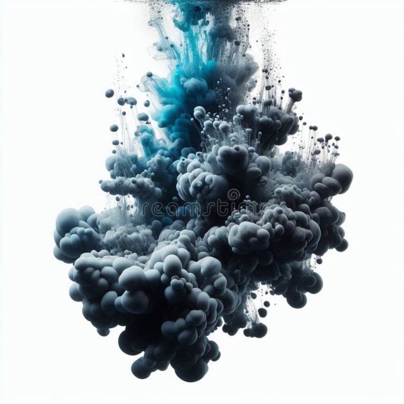 Abstract Ink in Water: Captivating Fluid Art Formations Stock ...