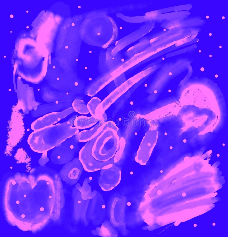 Abstract Ink Watercolor Spots Stock Illustration - Illustration of blue ...