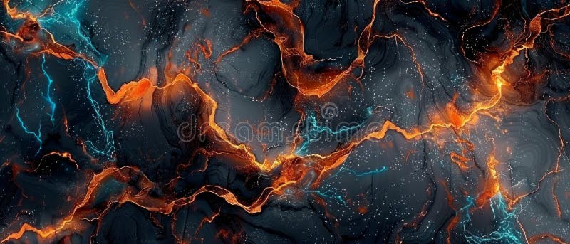 Abstract Inkscape Art with Orange and Blue Stock Illustration ...