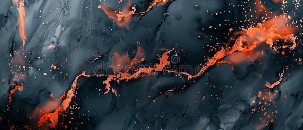 Abstract Inkscape Texture with Copper Veins on Dark Background Stock ...
