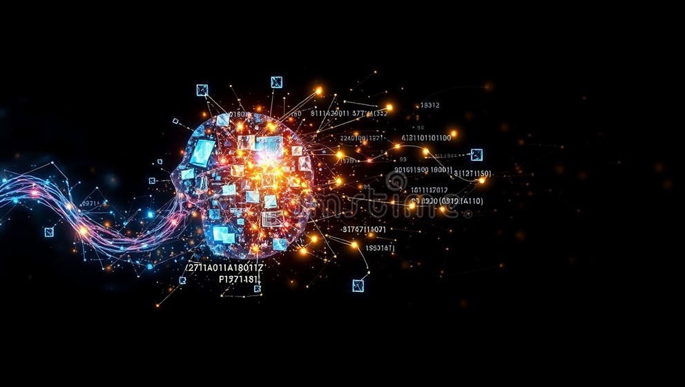 Abstract Innovation Concept Representing Digital Disruption and Human ...