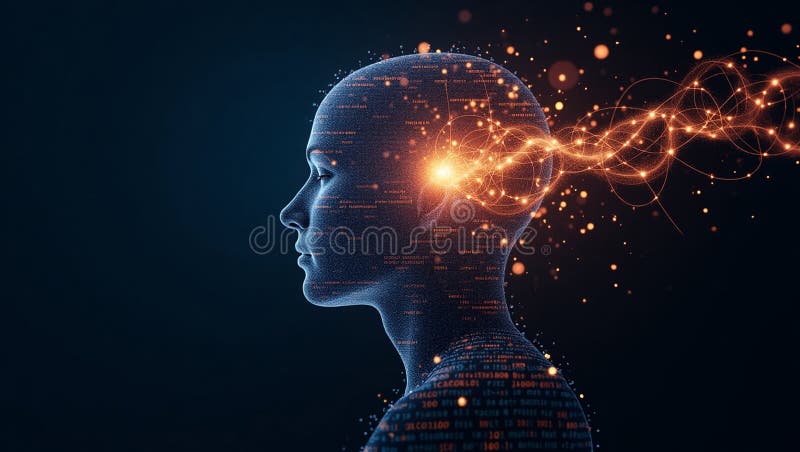 Abstract Innovation Concept Representing Digital Disruption and Human ...