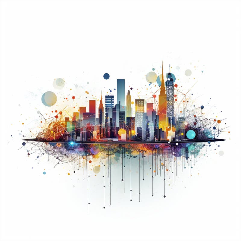 Abstract Innovation Hub stock image. Image of interconnected - 290909047