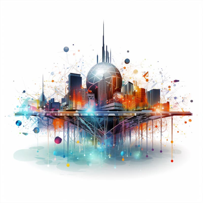 Abstract Innovation Hub stock photo. Image of circuits - 290909430