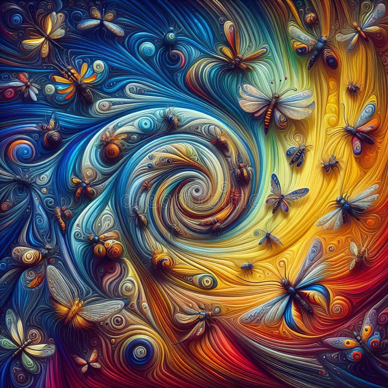 Abstract Insect Patterns Swirling Patterns Inspired by the Textu Stock ...