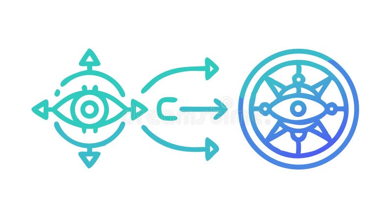 Abstract Insight Connection. Mindful Perception. Holistic View, Vector ...