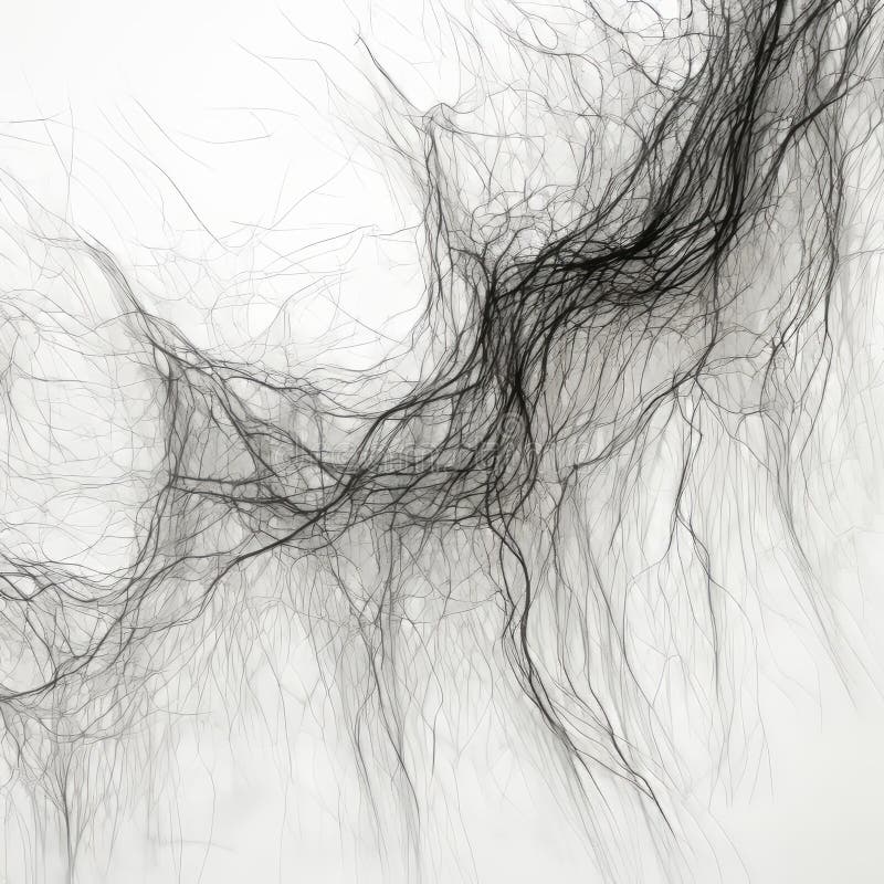 Abstract Installation Art with Random Pencil Doodle Lines Texture Stock ...