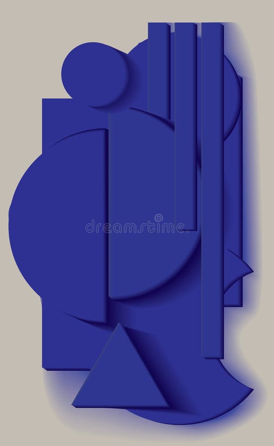 Abstract Installation of Geometric Shapes Stock Vector - Illustration ...