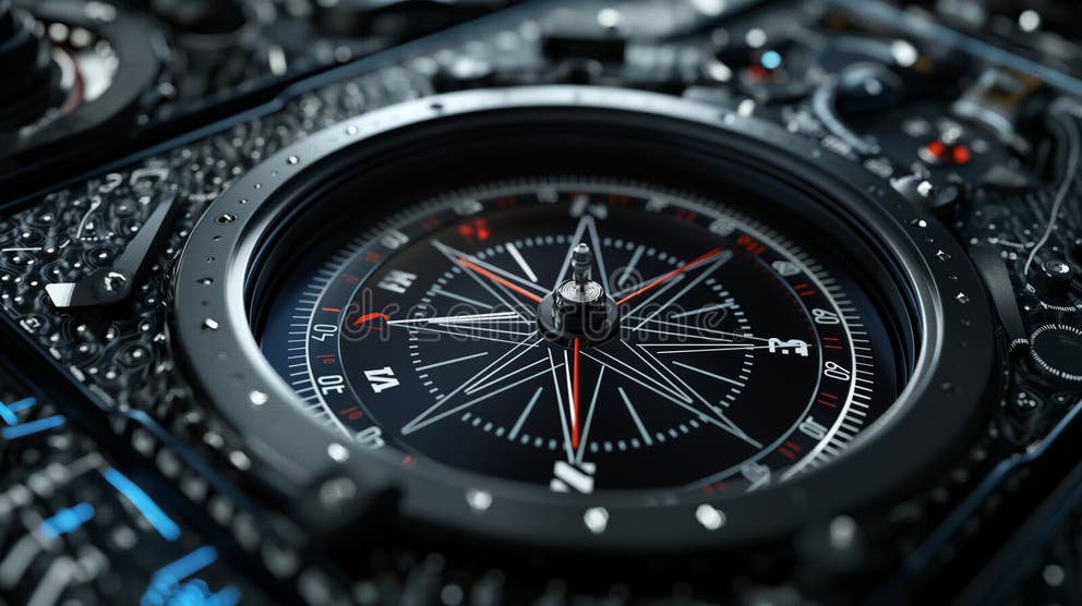 Abstract Instrument Panel of an Airplane or Ship. Stock Illustration ...