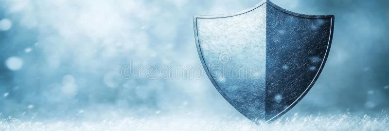Abstract Insurance Background, Blue and White Shield Providing a Sense ...