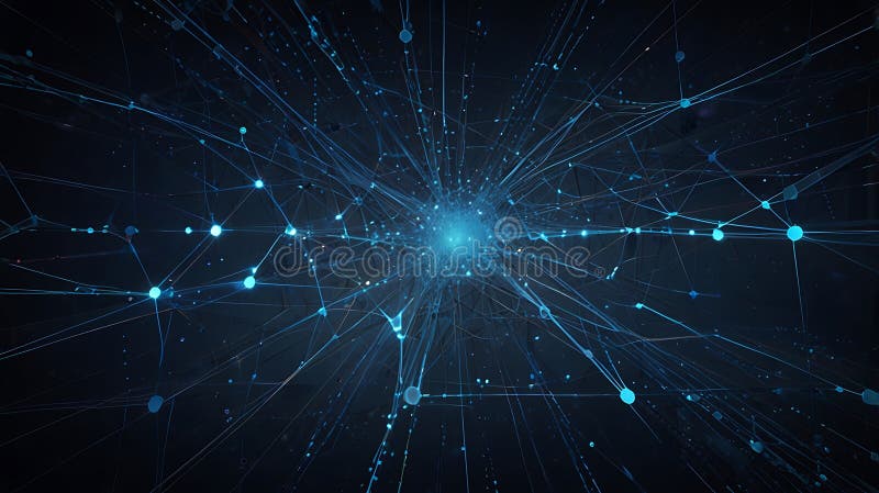 Abstract Intelligence Field Composed of Light Particles and Digital ...
