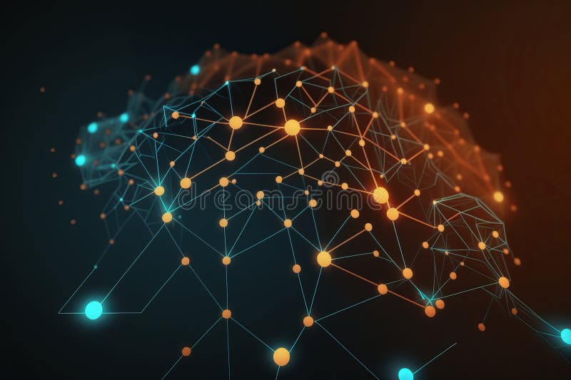 Abstract Connected Dots and Lines.003 Stock Illustration - Illustration ...