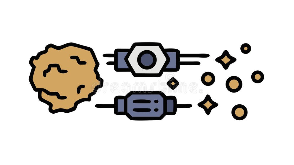 Abstract Interconnected Elements, Modular System Data Flow, Vector ...