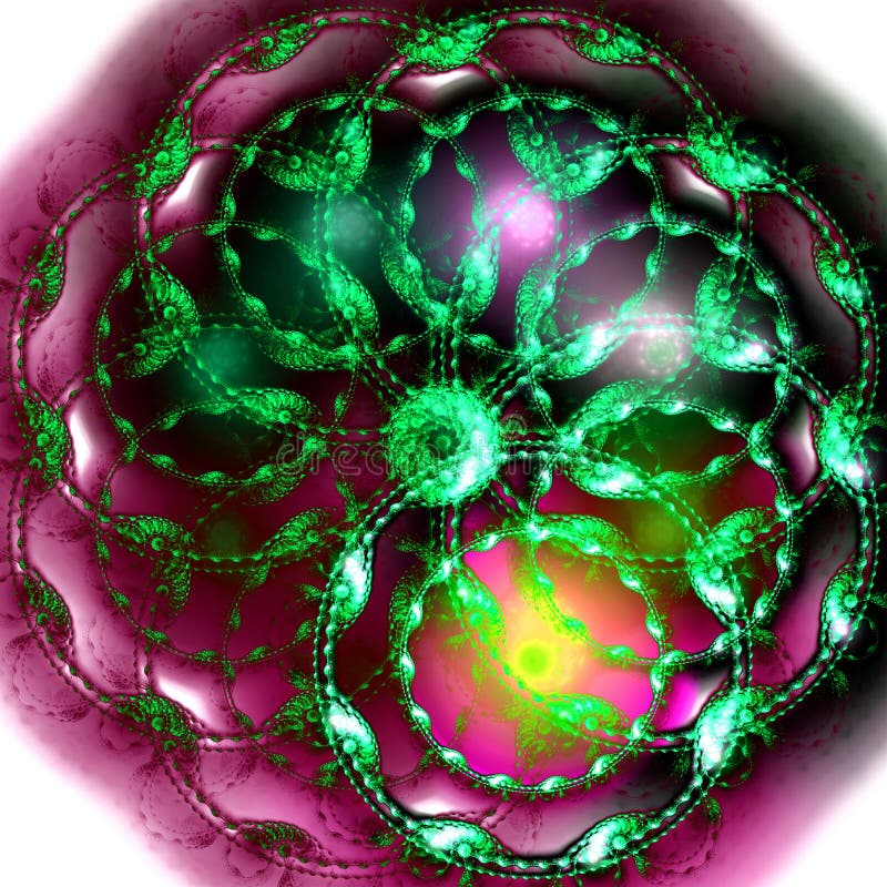 Abstract Interconnected Intersecting Rings with a Detailed Decorative ...