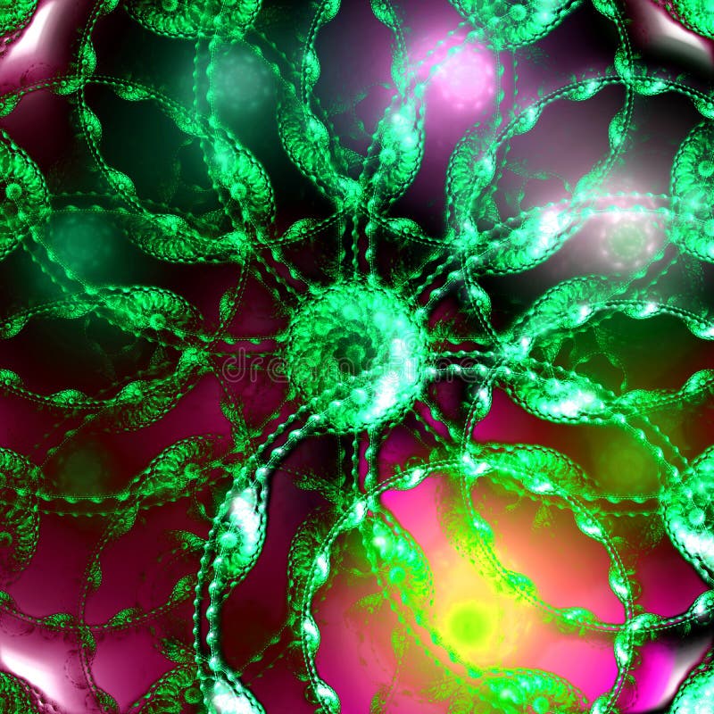 Abstract Interconnected Intersecting Rings with a Detailed Decorative ...