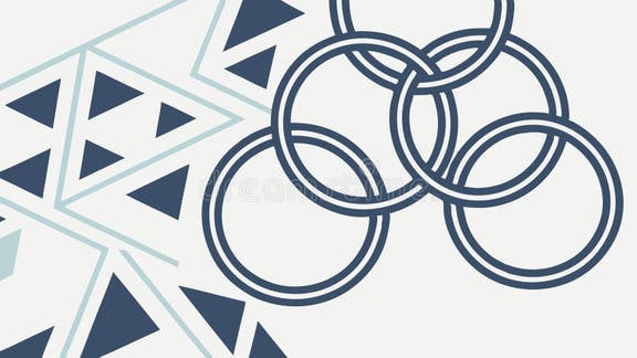 Abstract Interconnected Rings Geometric Pattern Vector, Vector Design ...