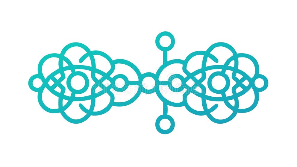 Abstract Interconnected Shapes, Digital Network, Complex System, Vector ...