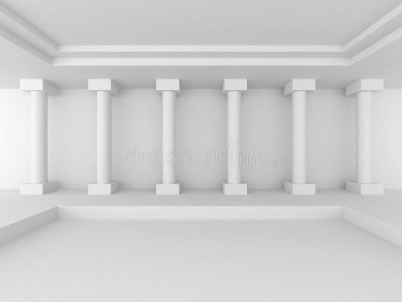 Abstract Interior Background with Columns Stock Illustration ...