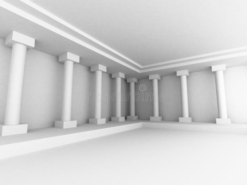 Abstract Interior Background with Columns Stock Illustration ...
