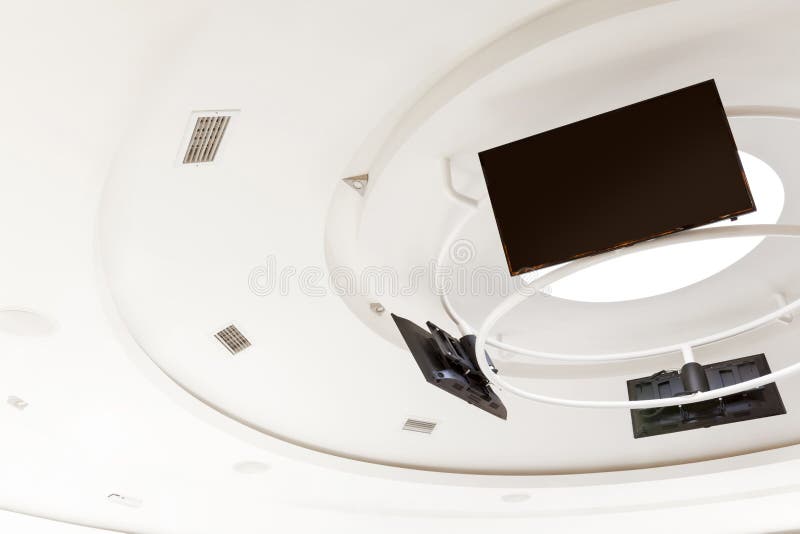 Abstract Interior Background with Led Tv Stock Image - Image of ...