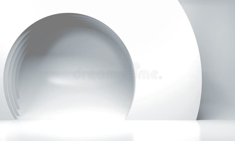 White Portal To Future with Bright Light. Stock Illustration ...