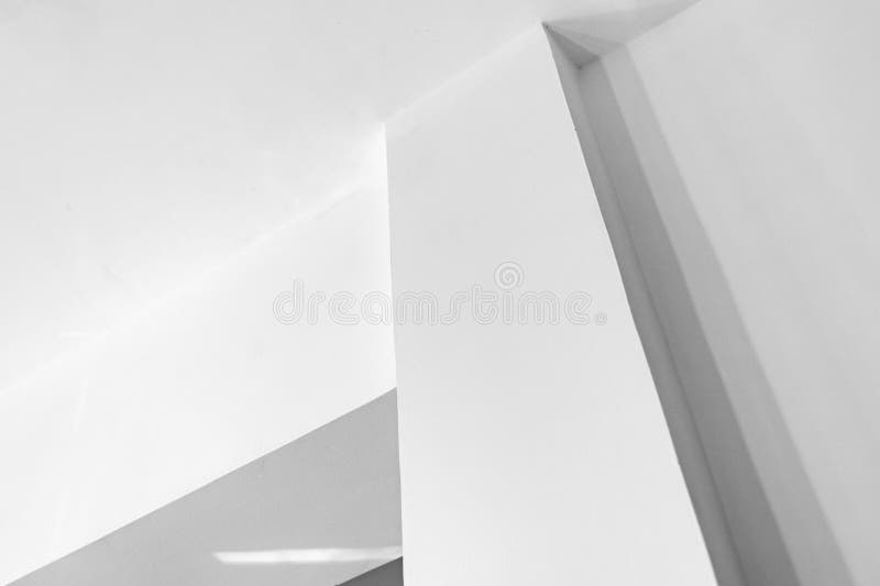 Abstract Interior Background with White Corners and Niche Stock Image ...