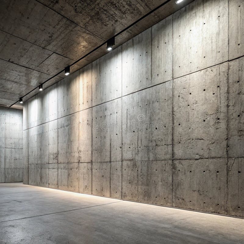 Abstract Interior Concrete Wall Stock Illustration - Illustration of ...
