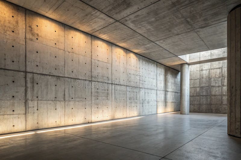 Abstract Interior Concrete Wall Stock Illustration - Illustration of ...