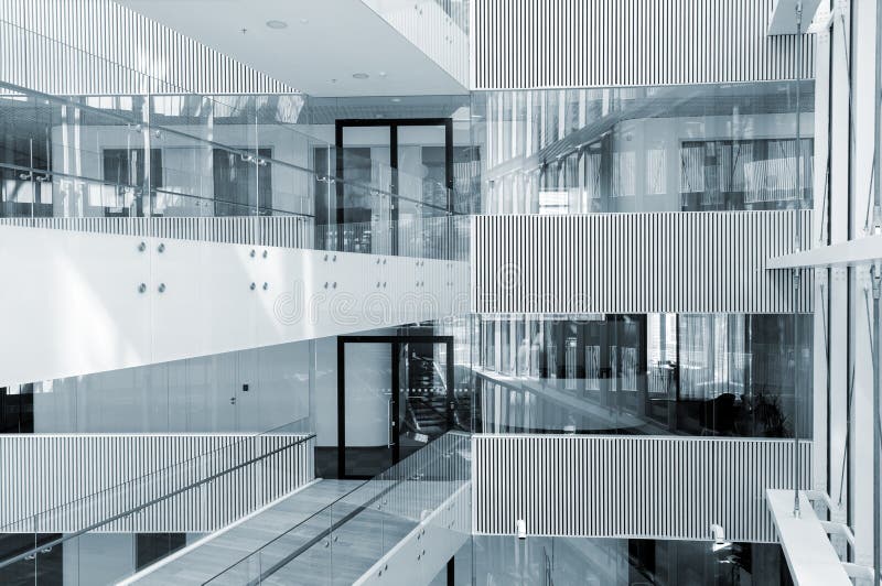 Abstract Interior of Modern Business Center Stock Image - Image of ...