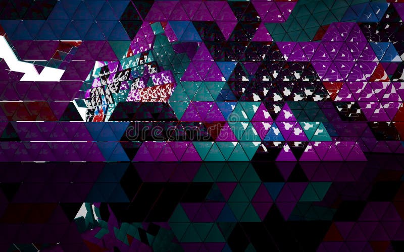 Abstract Interior Next To the Walls and Ceiling of an Array of Colored ...