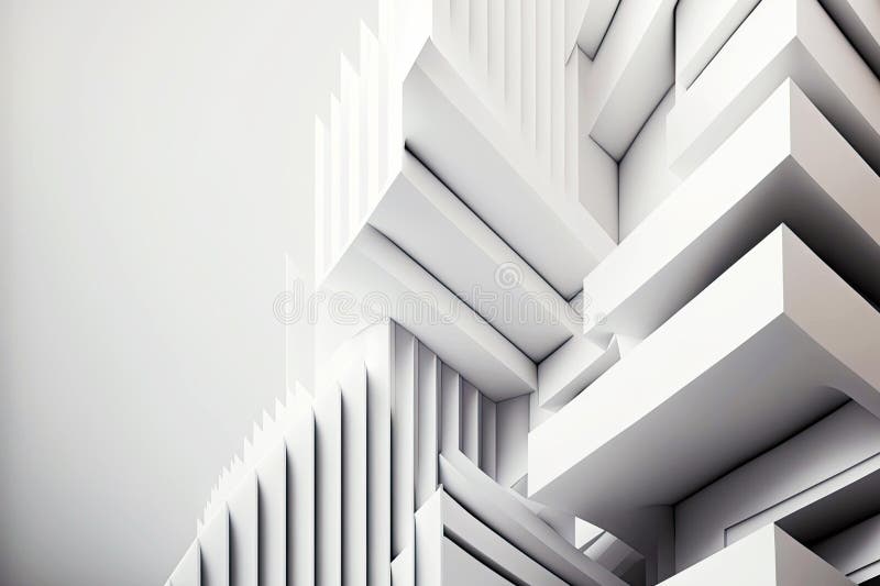 Abstract Interior Space in Form of 3d Rendering Minimal Room with ...