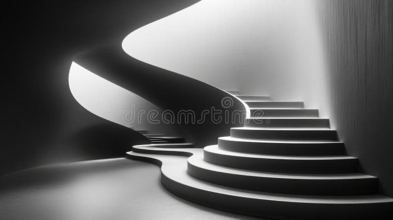 Abstract Interior Staircase Design Stock Illustration - Illustration of ...