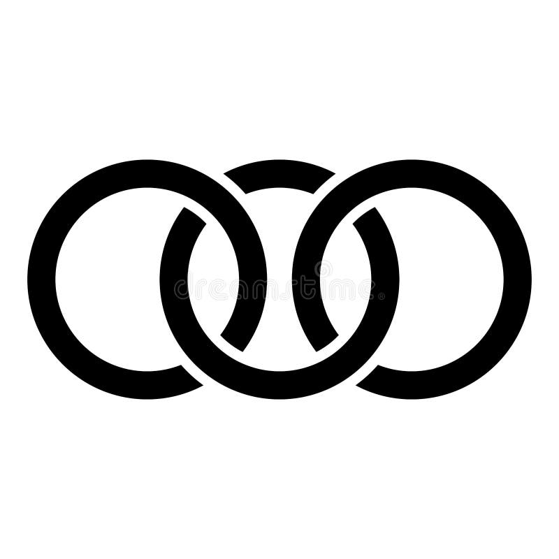 Abstract Interlace, Interweave Geometric Circle Element. Intersecting ...