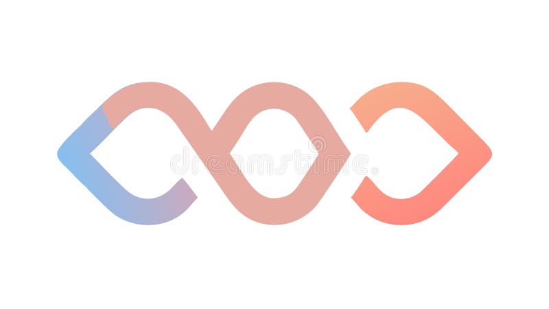 Abstract Interlocked Shapes Icon, Integration, Connection, Vector Design Generative AI Stock ...