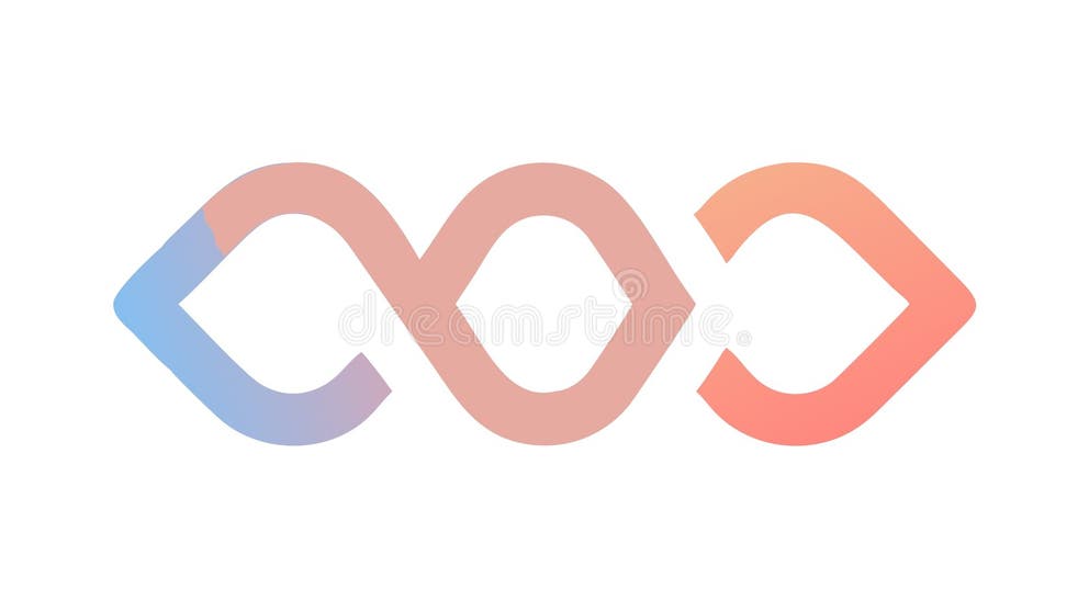 Abstract Interlocked Shapes Icon, Integration, Connection, Vector ...