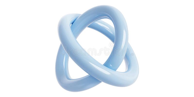 Abstract Interlocking Blue Torus Design Isolated on Transparent ...
