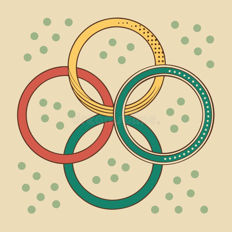 Abstract Interlocking Circle Design â€ Geometric Minimal Vector Art ...