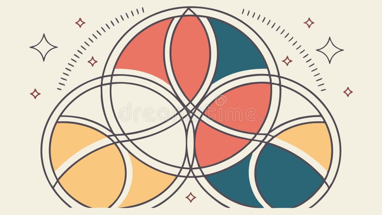 Abstract Interlocking Geometric Shapes, Modern Design Element, Vector ...