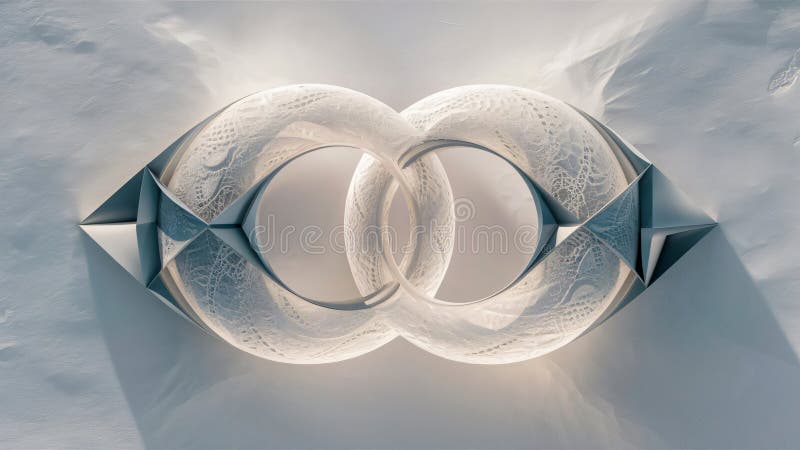 Abstract Interlocking Rings, Modern Minimalist Art High Quality Image ...